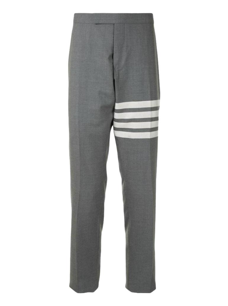 THOM BROWNE Thom Browne - Striped Logo-Appliqué Cotton-Jersey Polo Shirt - Men - Blue - 1
